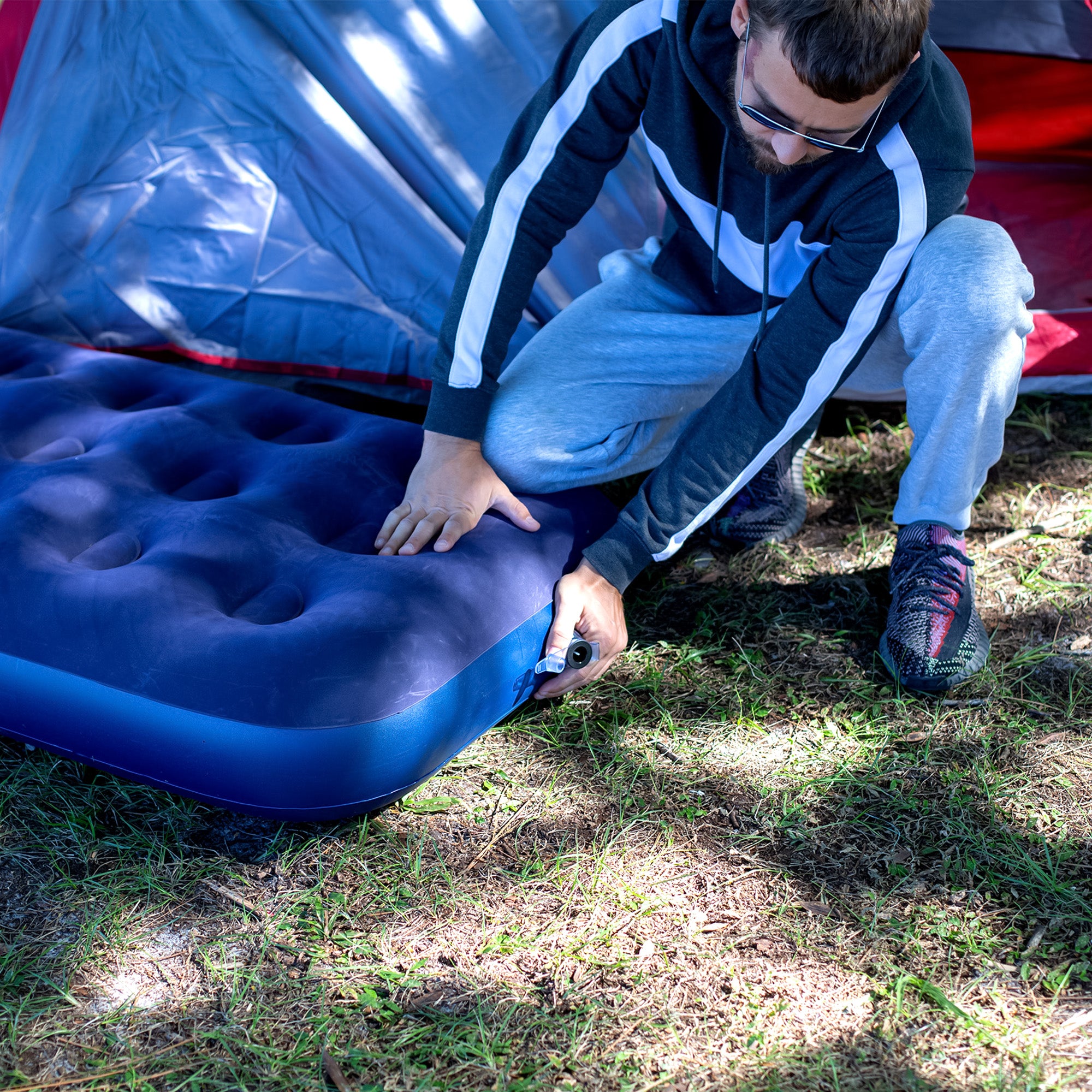 Twin Size Air Mattress with Built-in Pump, Elevated Durable Air ...