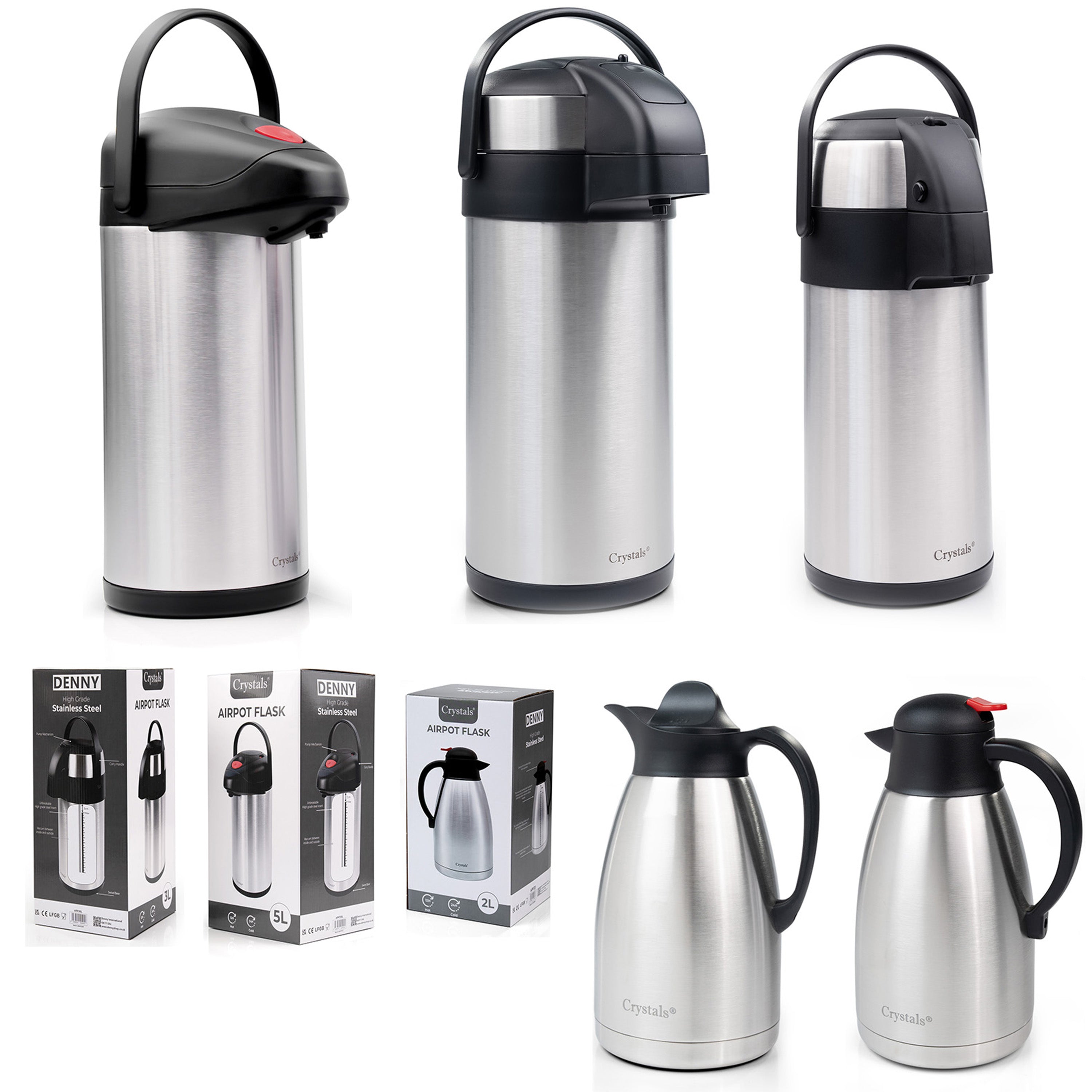 Stainless Steel Airpot Flask | Dennyshop UK – Denny Shop UK