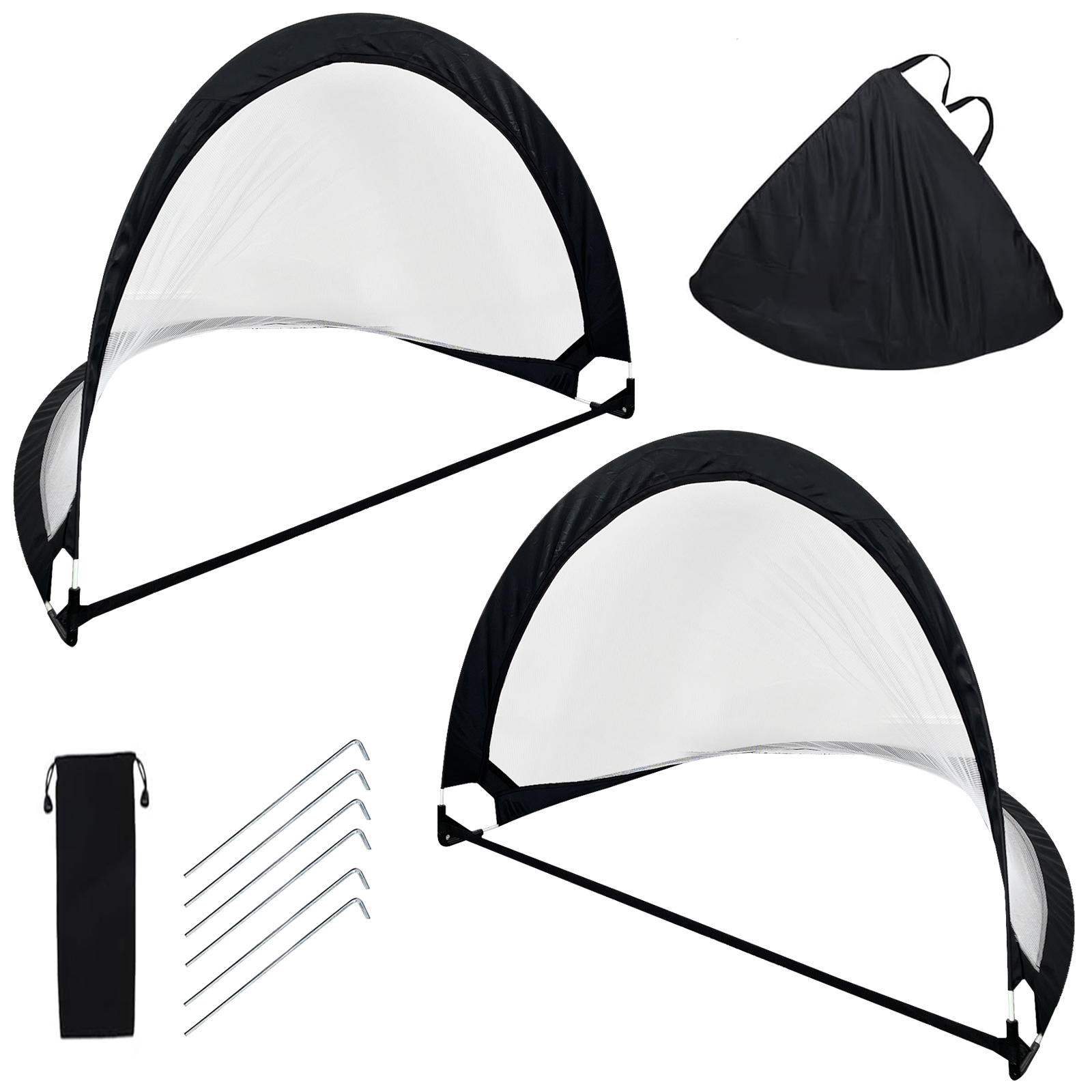 2 x Pop Up Football Goal Set with Carrying Case – Dennyshop UK