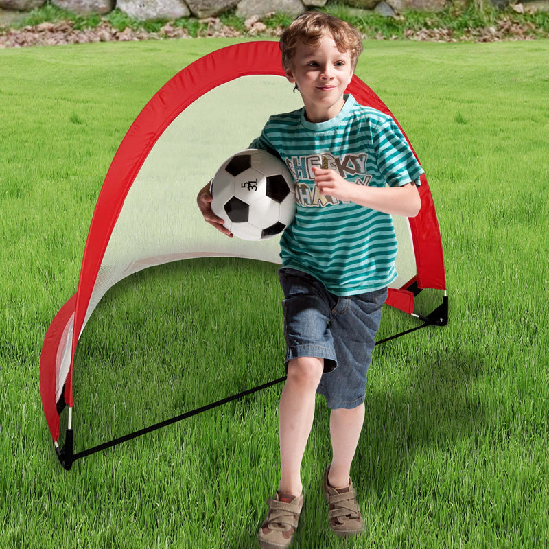 2 x Pop Up Football Goal Set with Carrying Case – Dennyshop UK