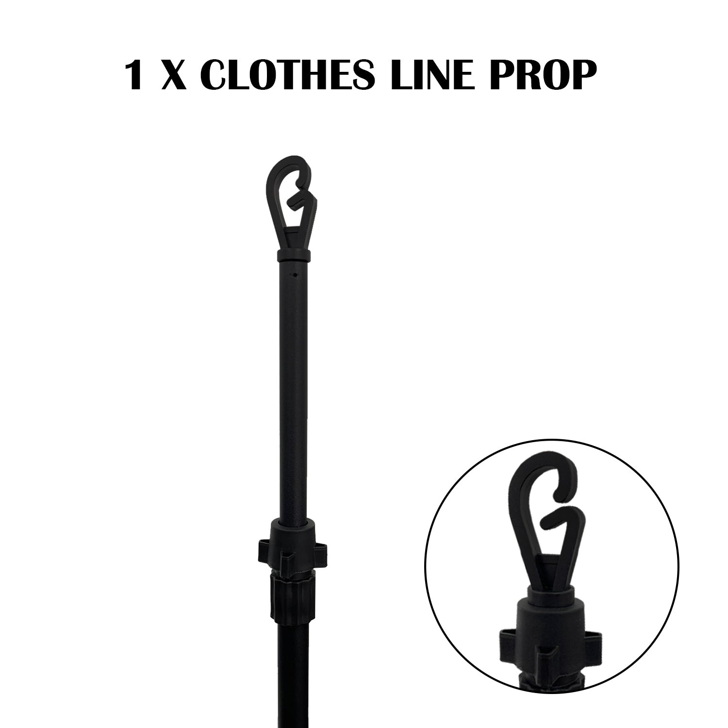 2.4M Metal Heavy Duty Washing Line Prop | Dennyshop UK