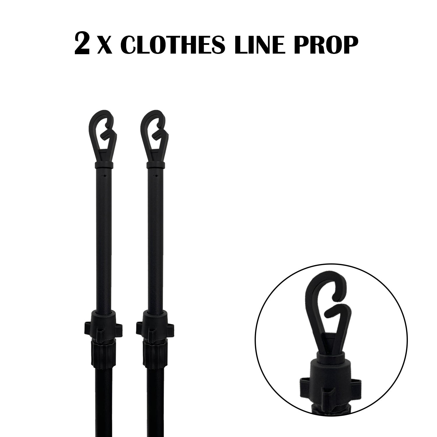 2.4M Metal Heavy Duty Washing Line Prop | Dennyshop UK