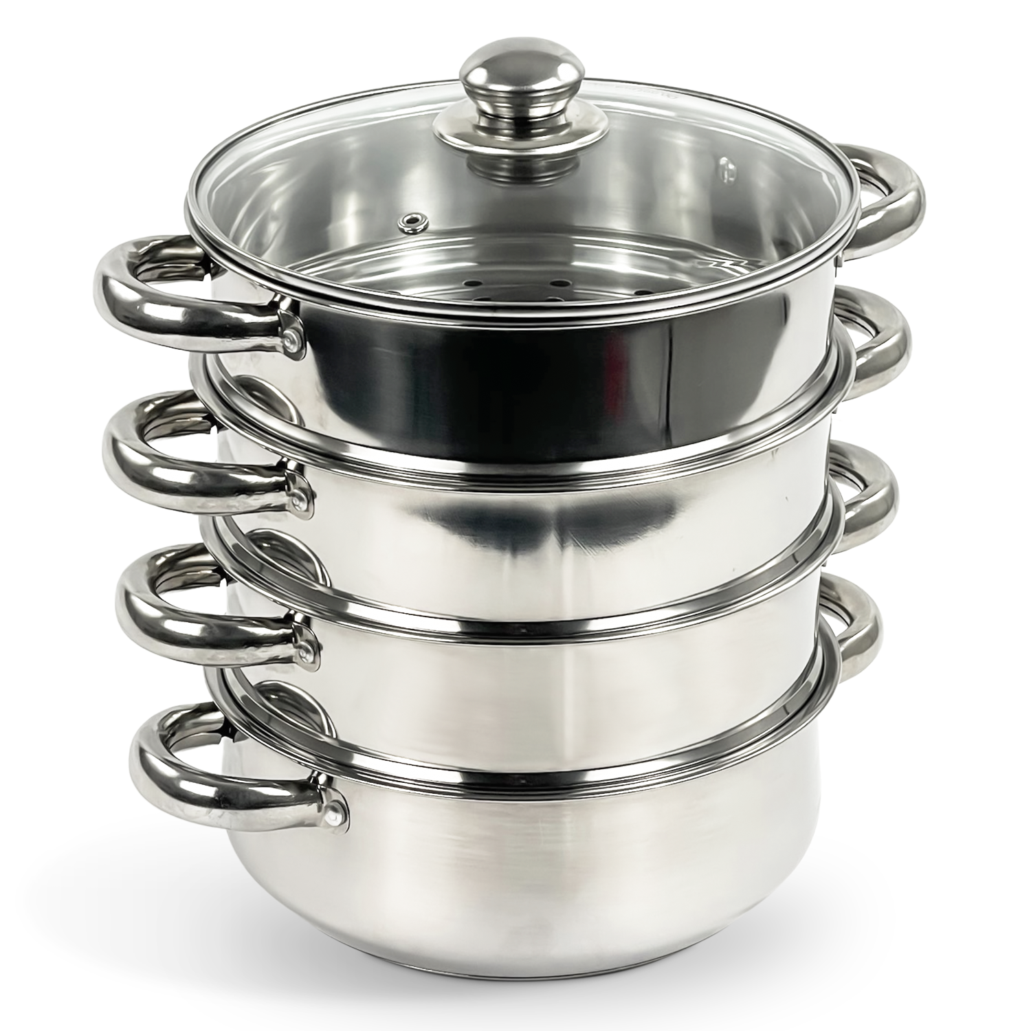 4-Tier Steel Induction Steamer Cookware | Dennyshop UK – Denny Shop UK