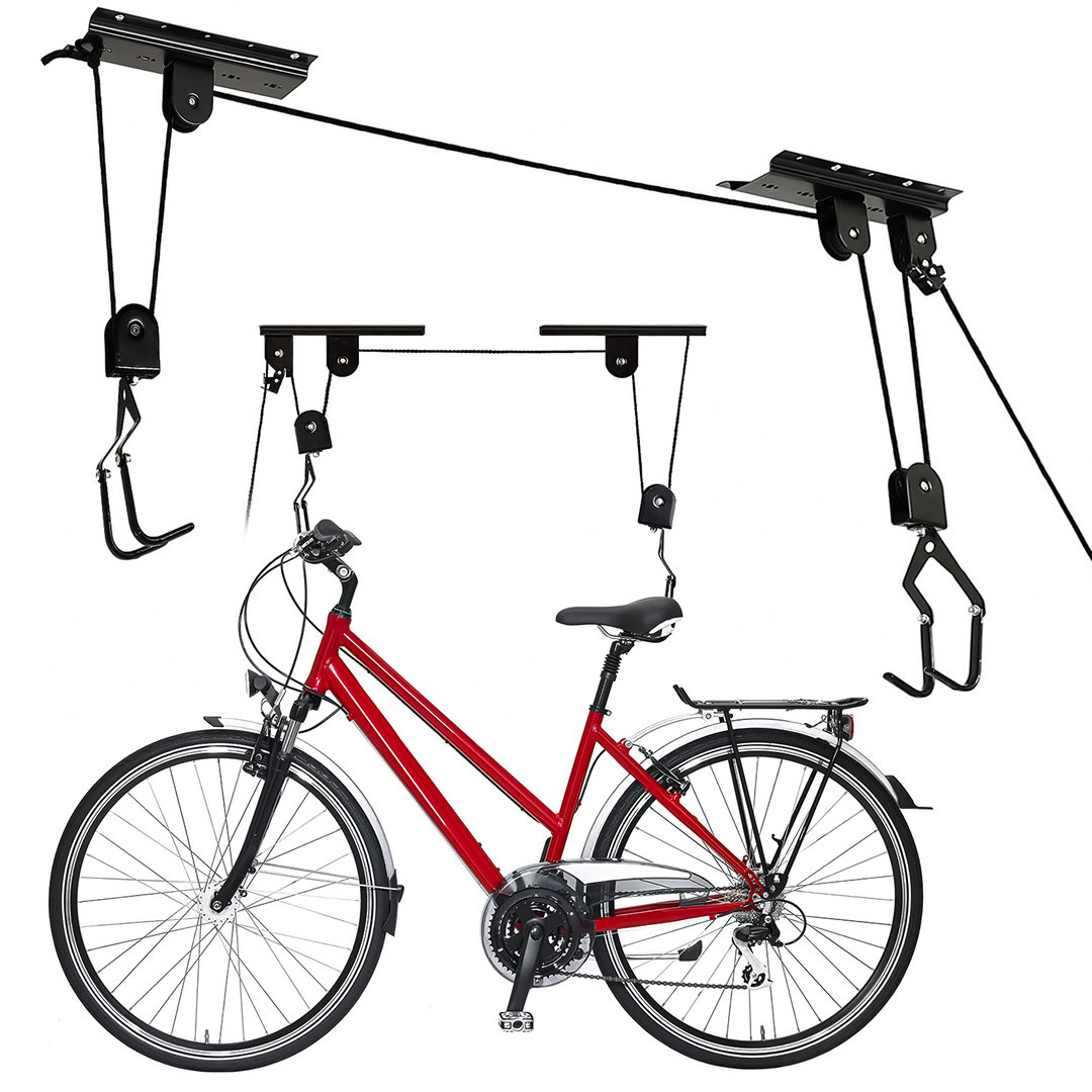 Bicycle Lift Stand Garage Storage Pulley Hoist Dennyshop UK