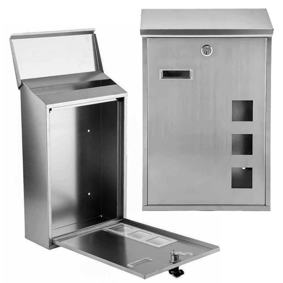 Wall Mounted S/S Steel Lockable Mail Letter Post Box – Denny Shop UK