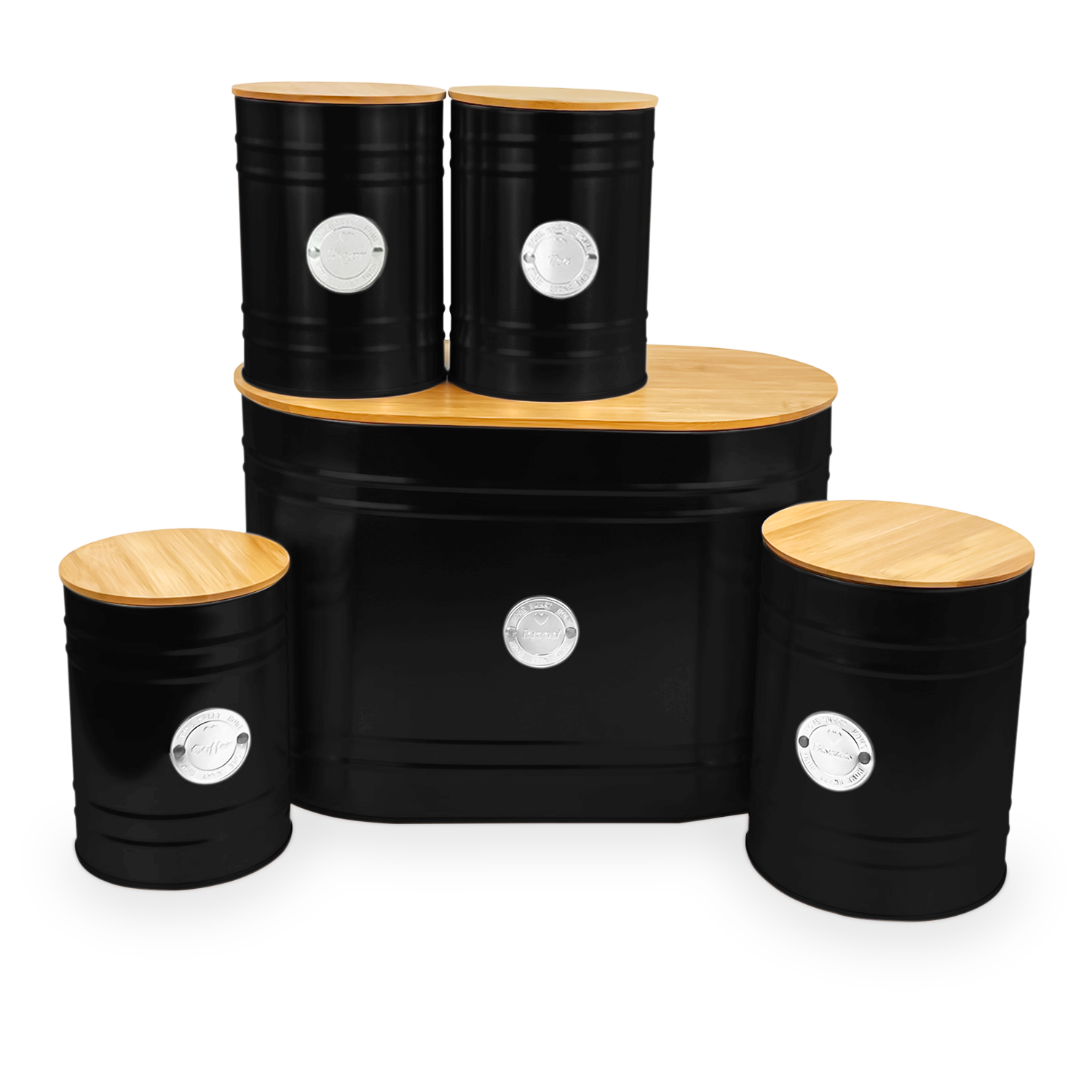 5Pcs Kitchen Storage Tins Canister | Dennyshop UK