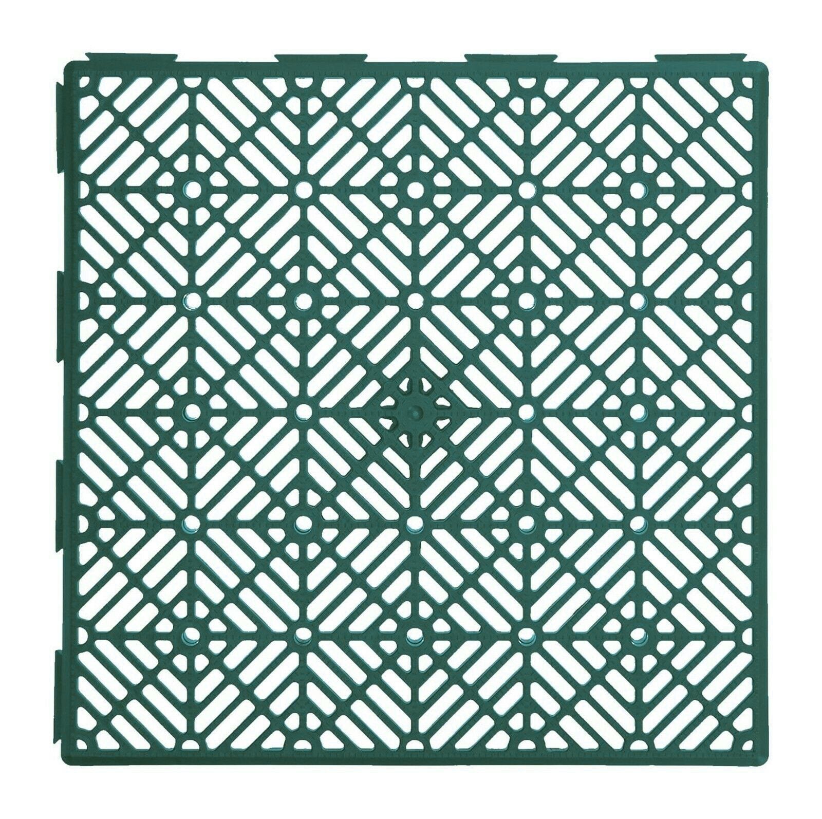 Slip-Resistant Interlocking Garden Tiles Green | Dennyshop UK